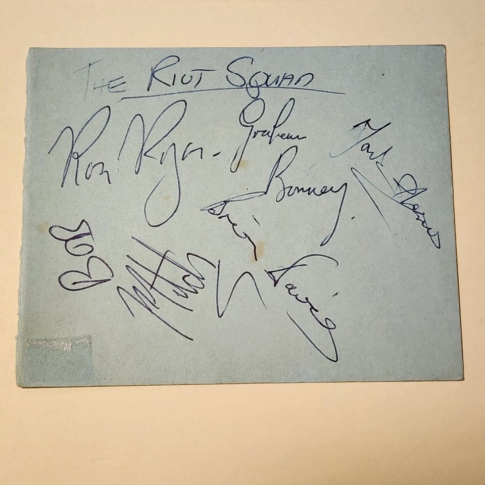 The Riot Squad Mitch Mitchell Signed Autograph Auto Cut Jimi Hendrix ...