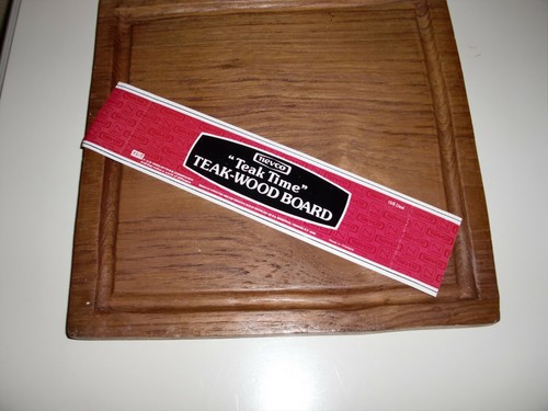 NEW~NEVCO~TEAK TIME~TEAK WOOD CUTTING BOARD~JUICE GROOVE~Size 10" x 10 ...