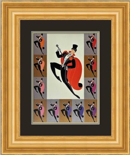 Erte - White Tie Custom Framed Print FREE SHIPPING | eBay