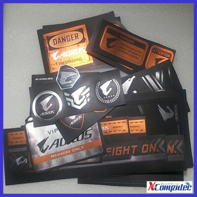 Gigabyte AORUS Series Logo Label Sticker Multi-Type PC Computer Tower ...