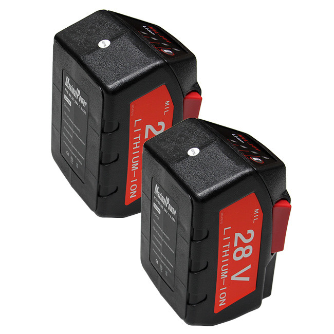2x Replacement Power Tool Battery for Milwaukee 28V M28 V28 48-11-2830 ...