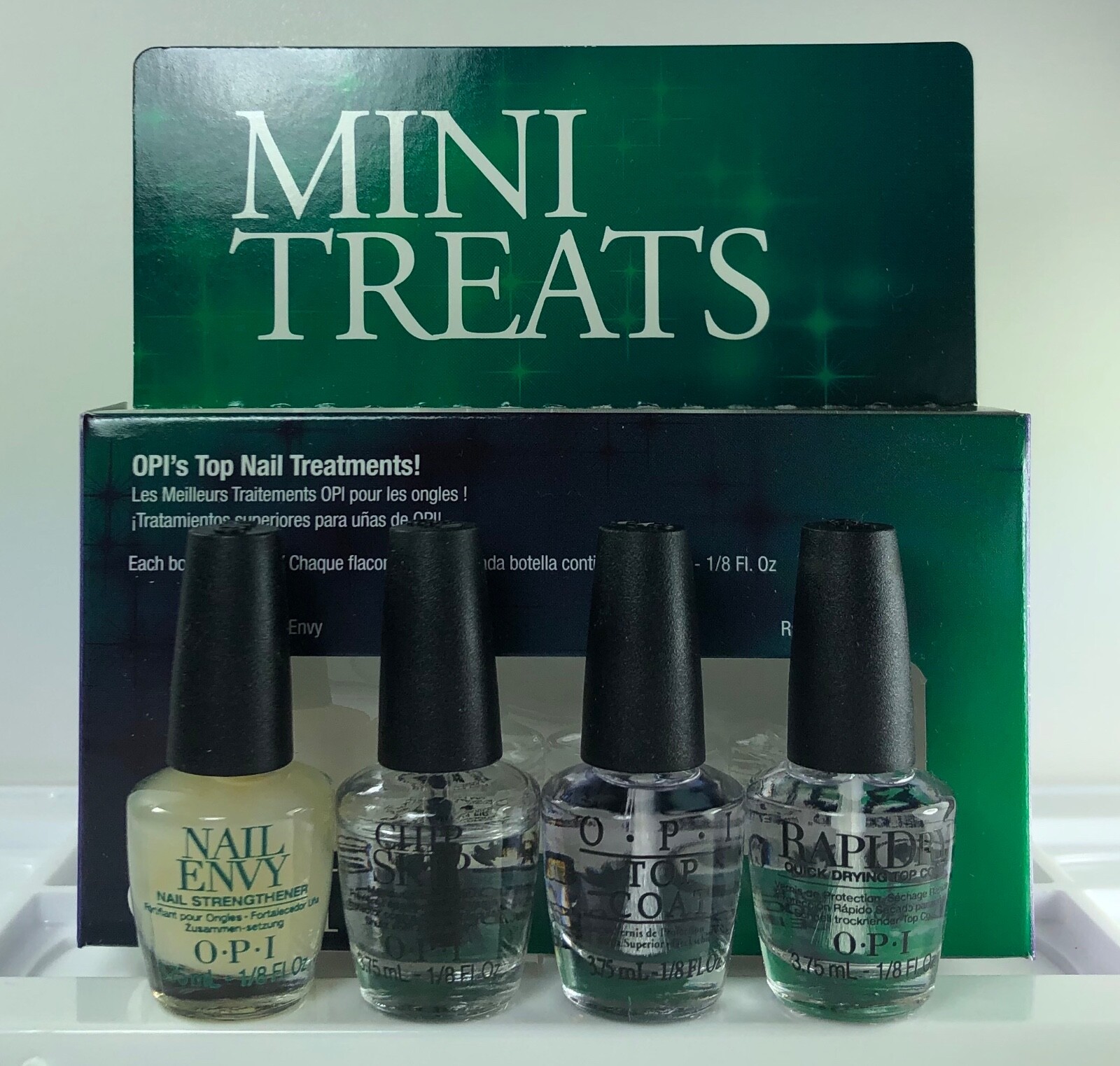 OPI Minis MINI TREATS Rapidry Top Coat Chipskip Nail Envy 4 Pieces SET ...