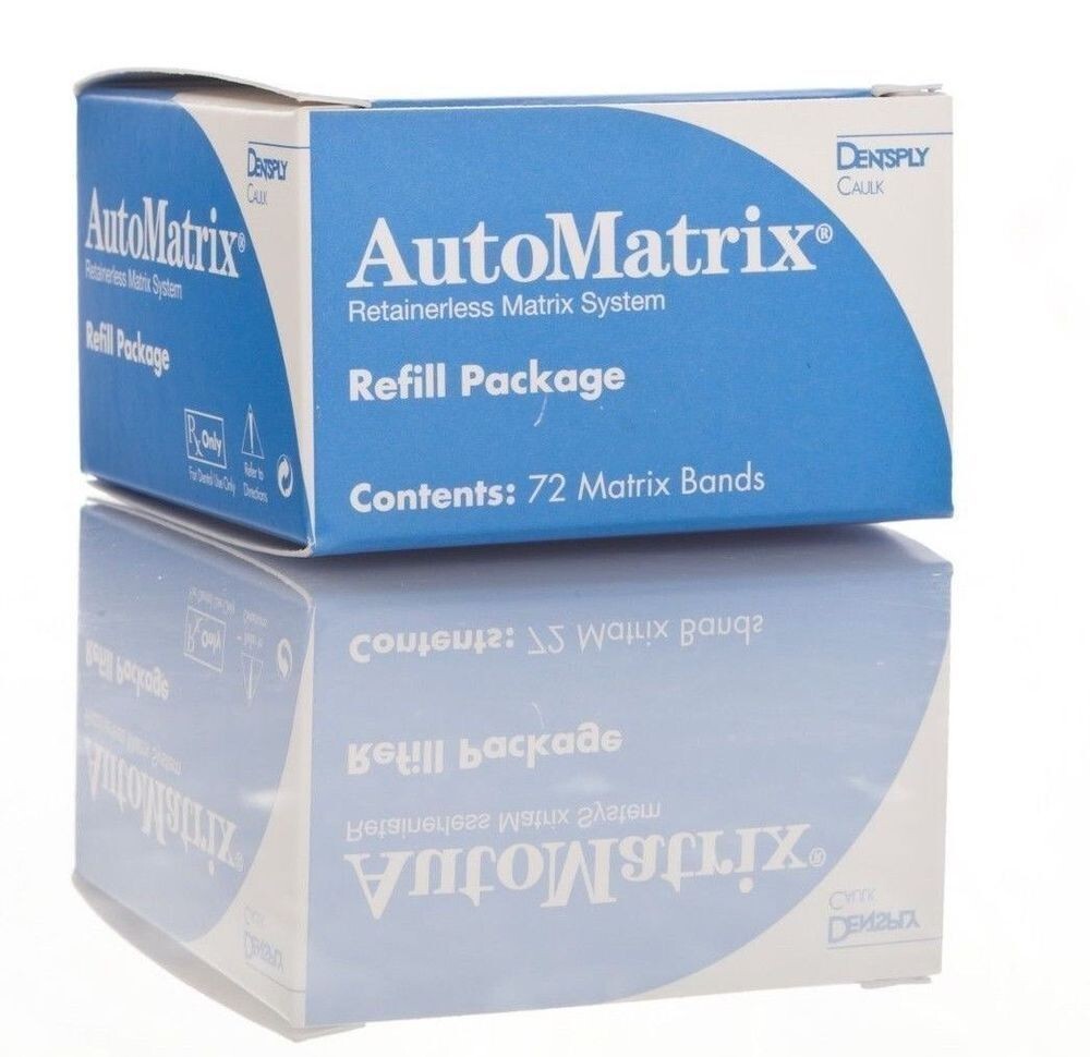 Dentsply AUTOMATRIX Retainerless Matrix System 72 Bands Pack NARROW ...