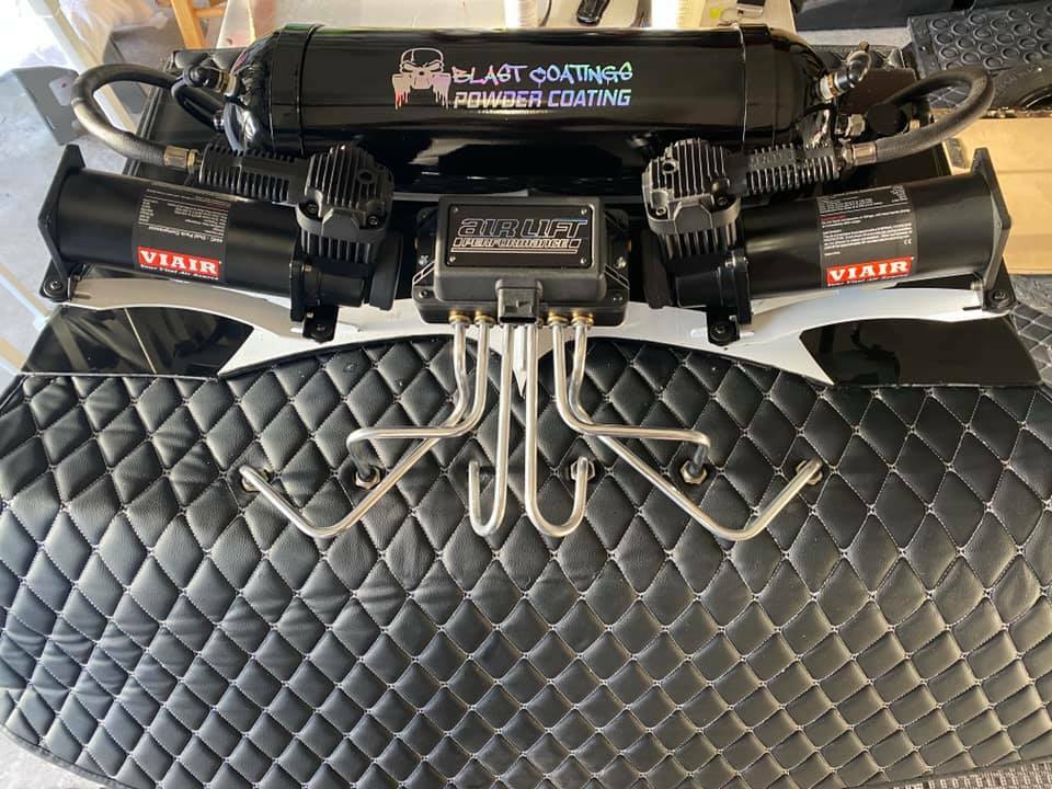 Air Ride Suspension Trunk Tray NOT WELDED Valve & Tank Mount Compressor ...