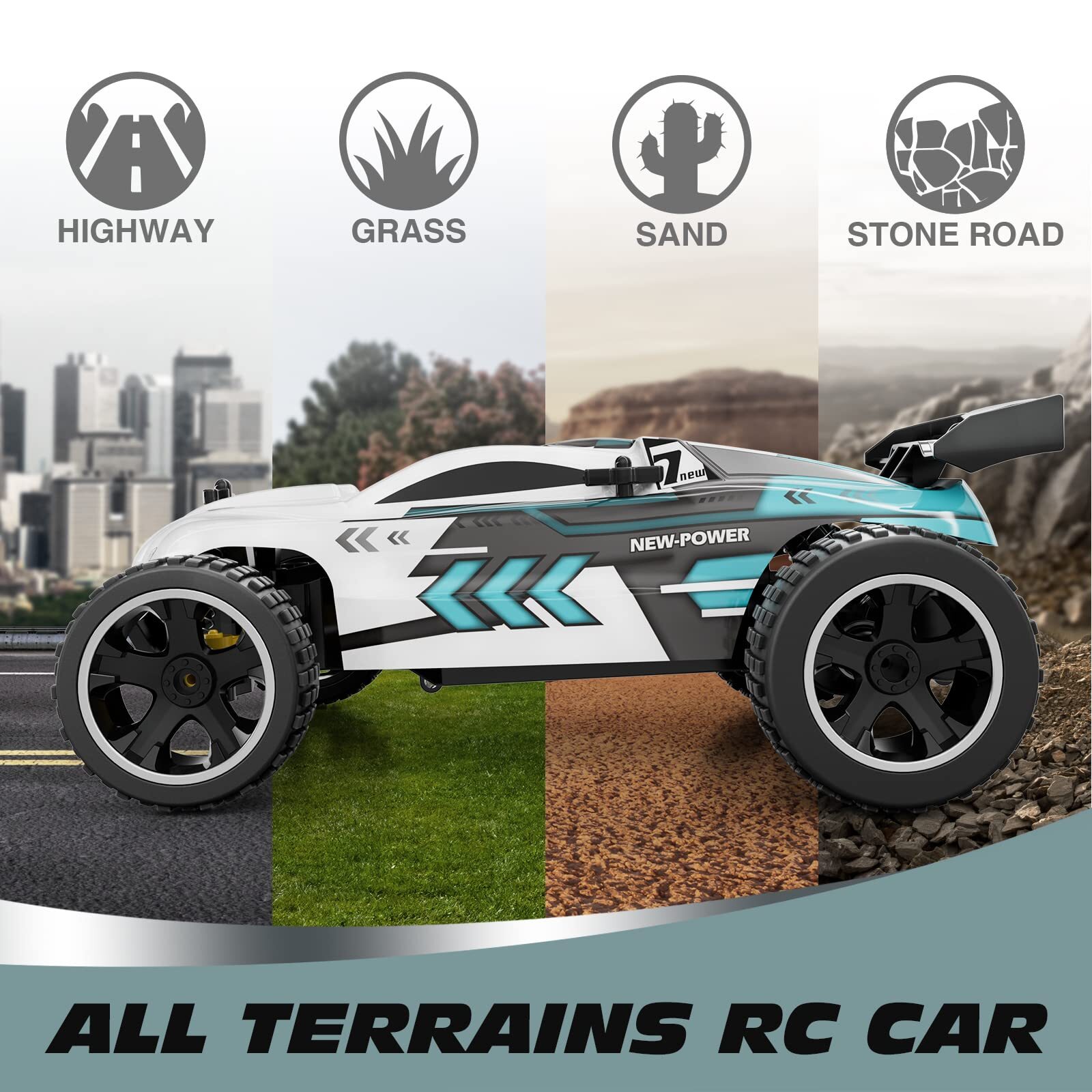Tecnock RC Racing Car 2.4Ghz High Speed Remote Control Car 1:18 2WD Toy ...