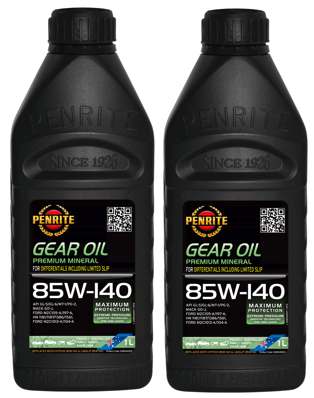 Penrite 85W-140 GL5 GL6 Gear Oil for Differentials incl Limited Slip ...