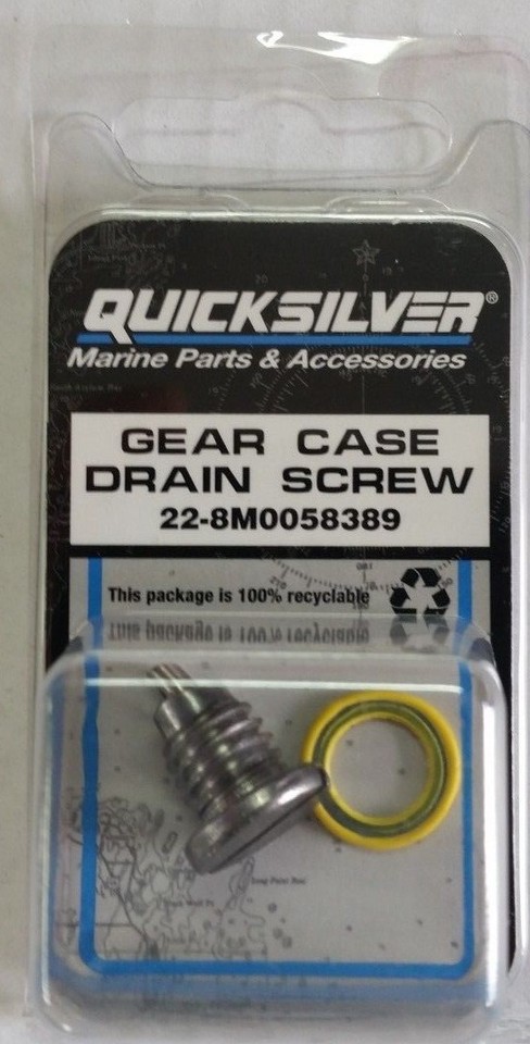 Mercruiser Alpha, OEM Magnetic Outdrive Lower Unit Drain Plug, Screw ...