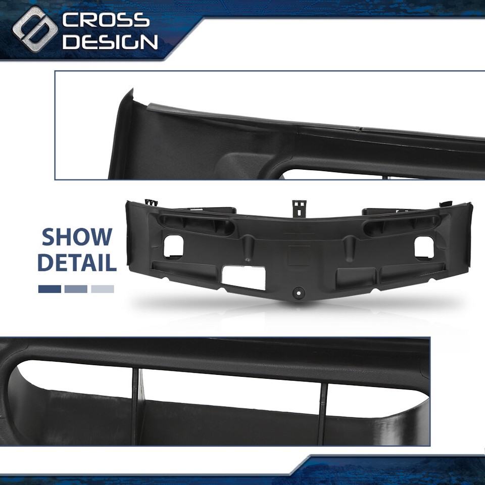 Fit For 09-15 Mercedes Benz C Upper Radiator Fan Shroud Cover Black ...