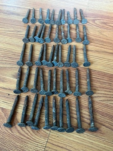 50 Vintage Marked 1960 Used 2.5" Railroad Track Nails Estate Lot Free ...