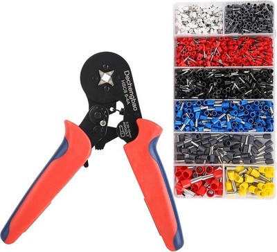 Electrical Crimping Kit with 1200 Insulated Ferrules - Wire Termination ...