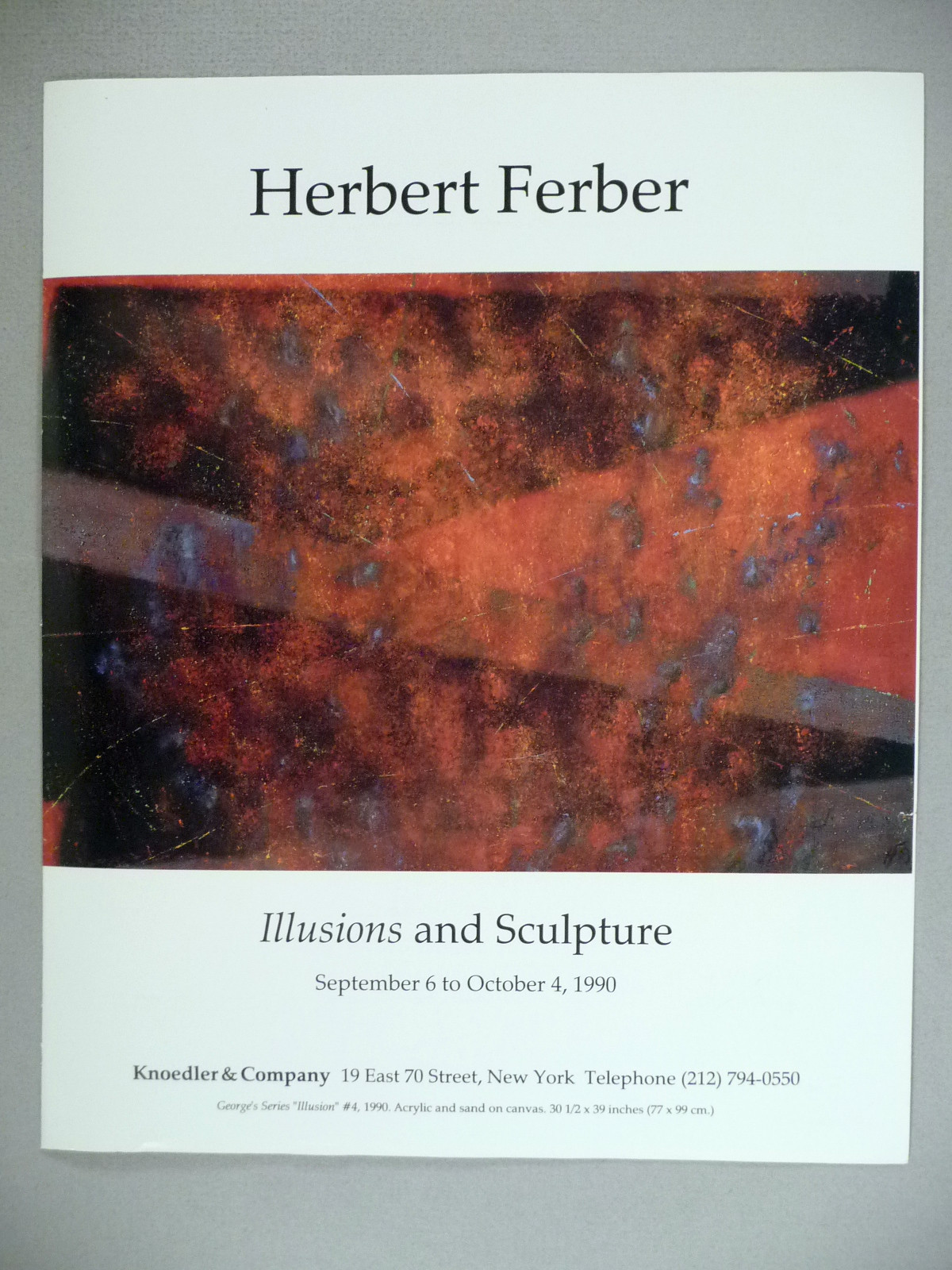 Herbert Ferber Art Gallery Exhibit PRINT AD - 1990 ~~ Illusions | eBay