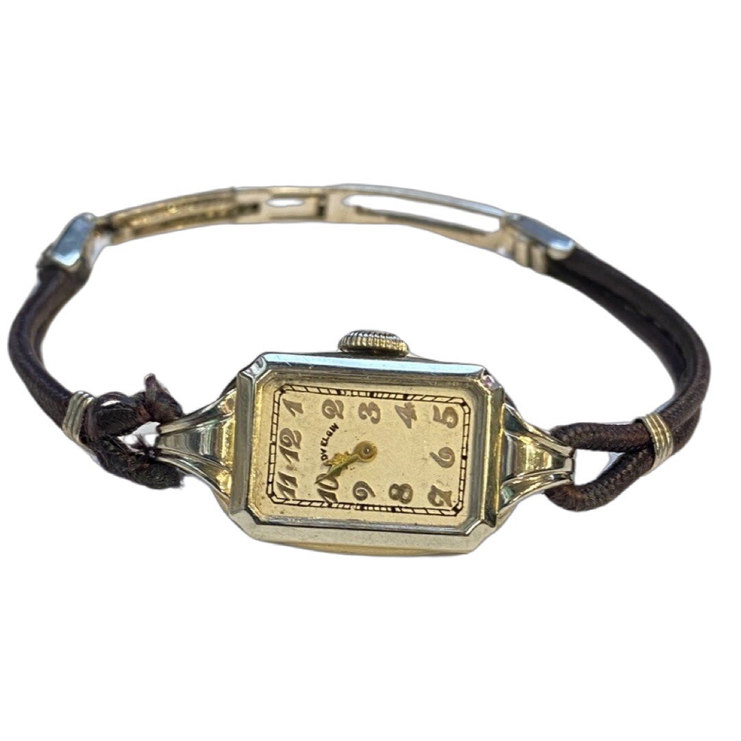 14K Gold Lady Elgin Watch - Gem