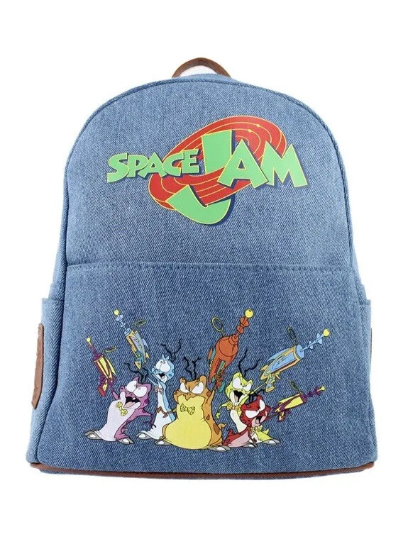 Space Jam Mini Backpack 25th Anniversary Cakeworthy Denim Aliens New | eBay