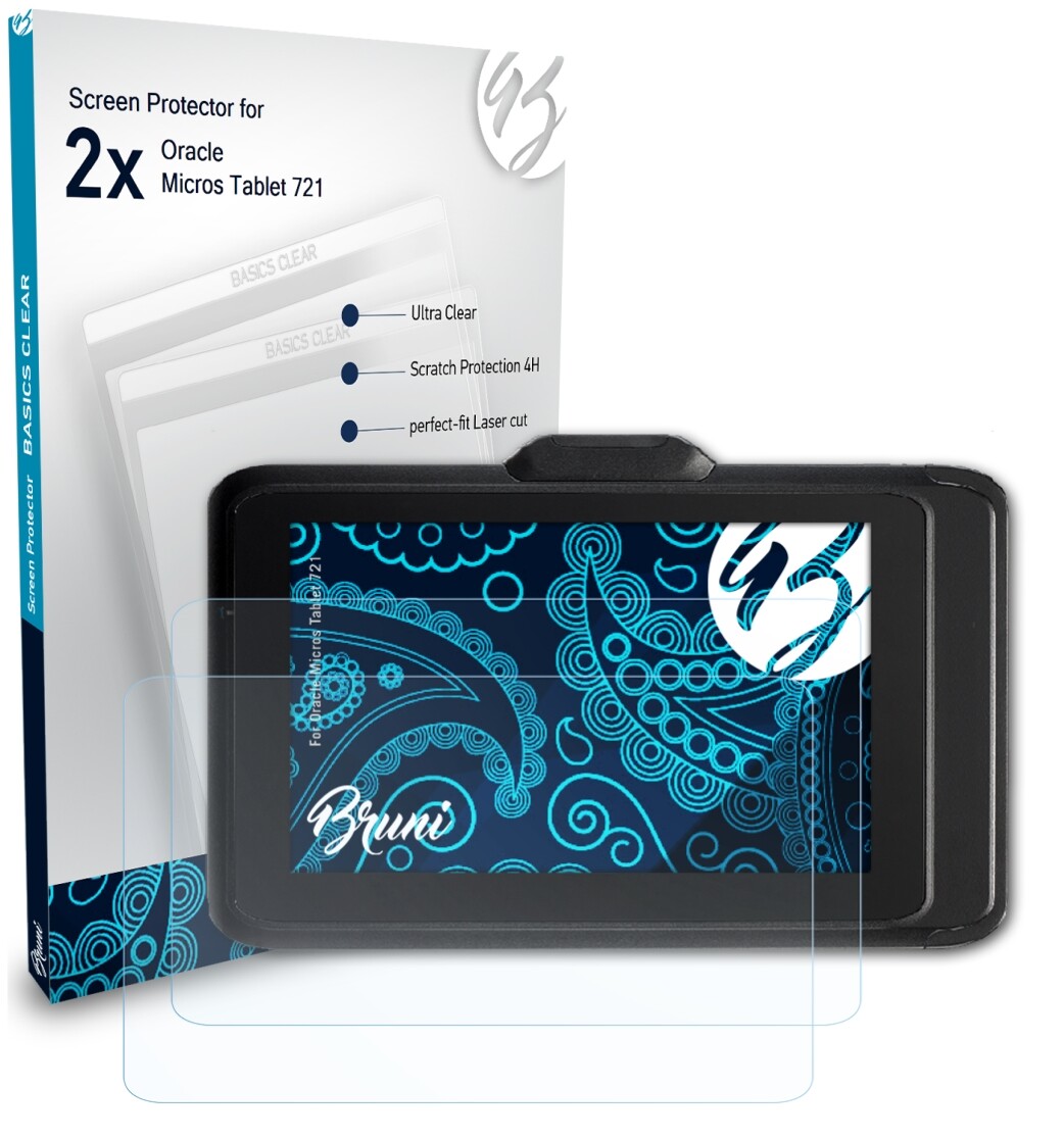 Bruni 2x Folie für Oracle Micros Tablet 721 Schutzfolie ...