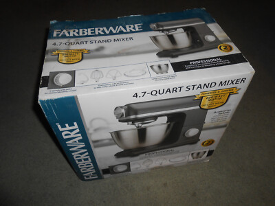 Farberware 4.7 Qt. Quart Stand Countertop Professional Mixer, Grey ...
