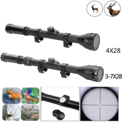 3-7x28 4x28 Optics Rifle Scope Hunting Reflex Telescopic Sight Air Gun ...