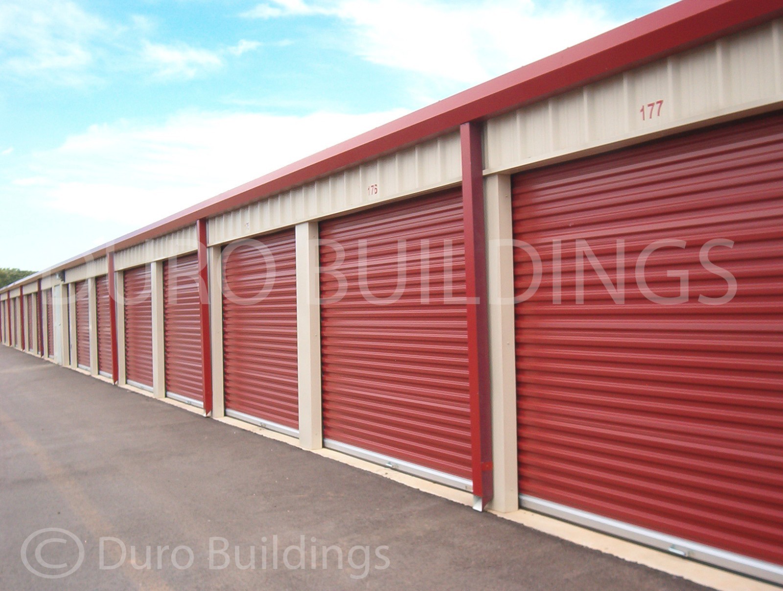NEW DURO Steel 50'x120'x8.5 Building &24- 10' by 25' Mini Self Storage ...