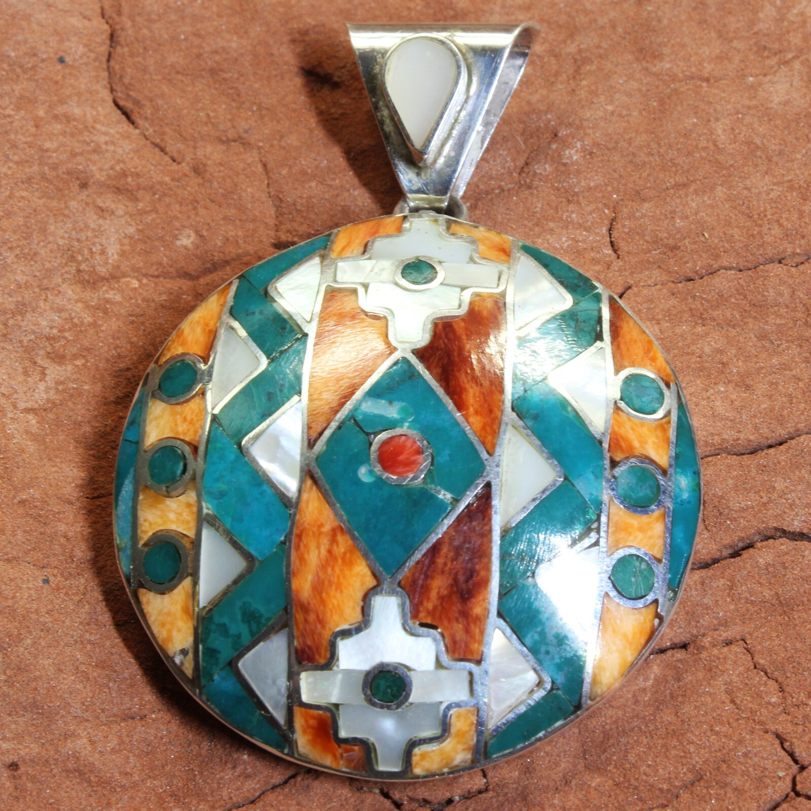 Inca Shield Pendant Peruvian Pendant Jewelry Sterling 950 Silver ...