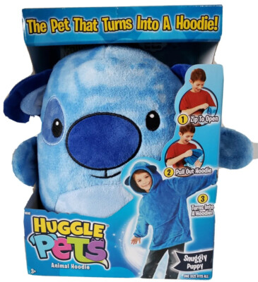 Huggle Pets Animal Hoodie Snuggly Puppy One Size Fits All Ages 3-11 ...