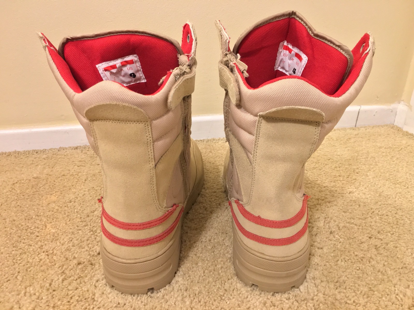 Double Red Original Red Desert Boots, Tan/Beige/Red, 9", Men's Size 13 ...