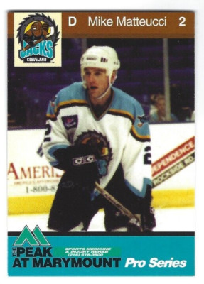 2000-01 Cleveland Lumberjacks (IHL) Mike Matteucci | eBay