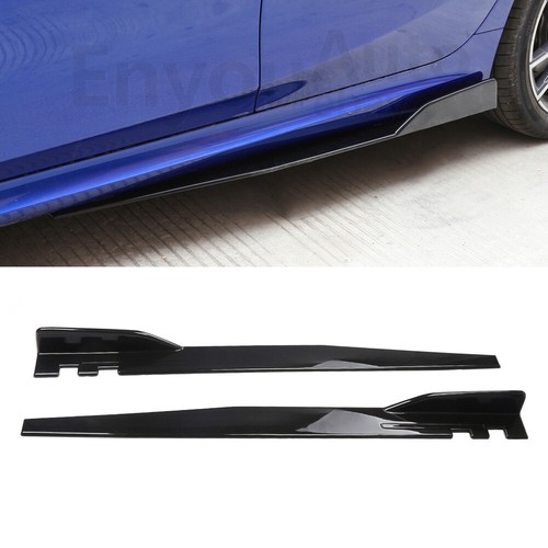 Universal Car Gloss Black 46" Side Skirt Extension Rocker Panel ...