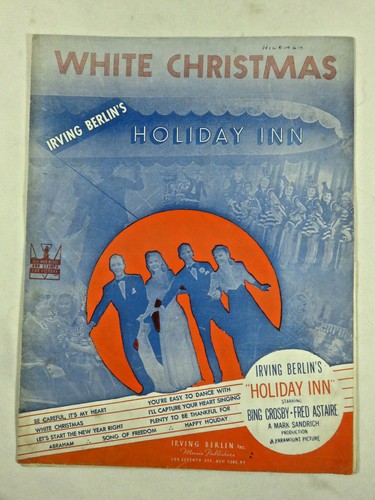 1942 BING CROSBY film sheet music HOLIDAY INN "White Christmas" by ...