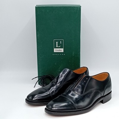 Loakes Oxford Brogues UK 8 Mens Black Leather Lace Up In Box FLT-FPL ...