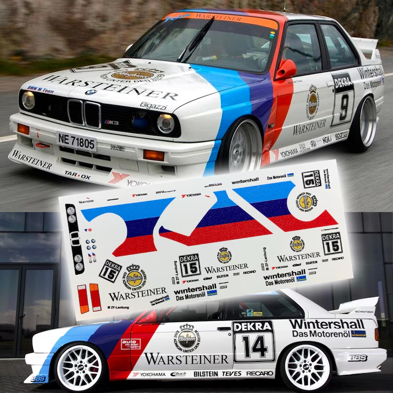 Waterslide Decals 1/64 1:64 scale Warsteiner BMW M3 E30 livery Hot ...