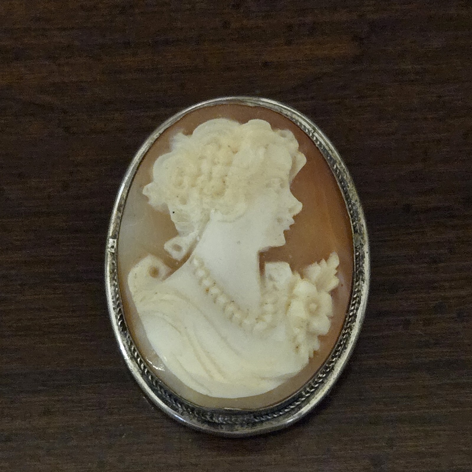 Antique Vintage 14k Solid Gold Carved Shell Goddess C… - Gem