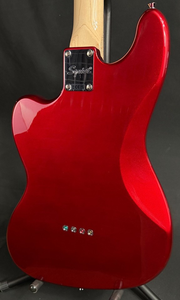 Squier Paranormal Rascal Bass 4-String Bass Guitar Candy Apple Red ...