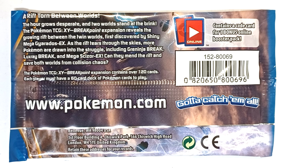 Pokemon "BREAKpoint" 10-Card Sealed Booster Pack (Luxray) X1 | eBay