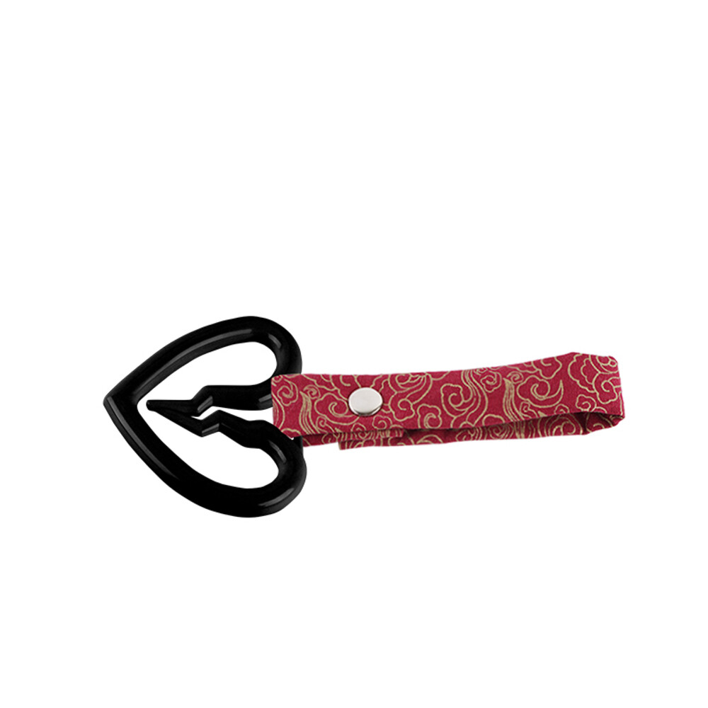 JDM S Broken Heart TSURIKAWA Black Ring Subway Handle Strap Nylon Red ...