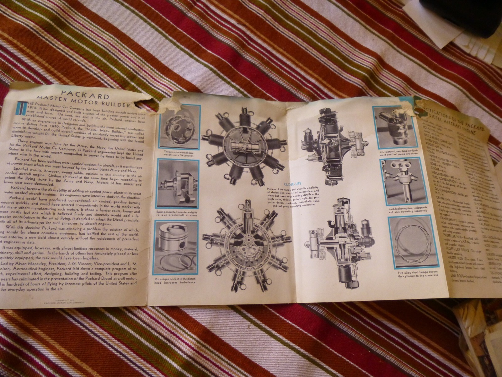 1930 Original Packard Diesel aircraft engine brochure | eBay