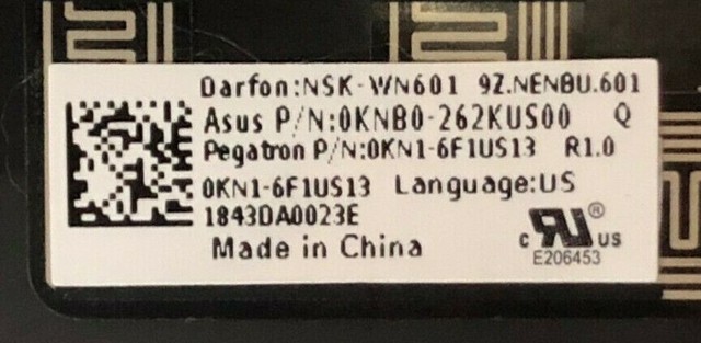 ASUS Zenbook Ux331f Series Palmrest Touchpad Backlit Keyboard 13n1 ...