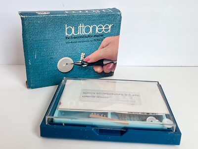 Buttoneer Kit Vintage Button Attacher RONCO As Seen on TV | eBay