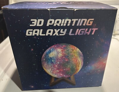 3D Printing Galaxy Lamp Moonlight USB LED Night Lunar Light Touch Color ...