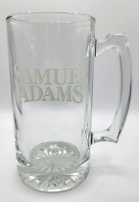 Samuel Adams White Logo Sam 24oz. Glass Beer Mug / Stein With Thumb ...
