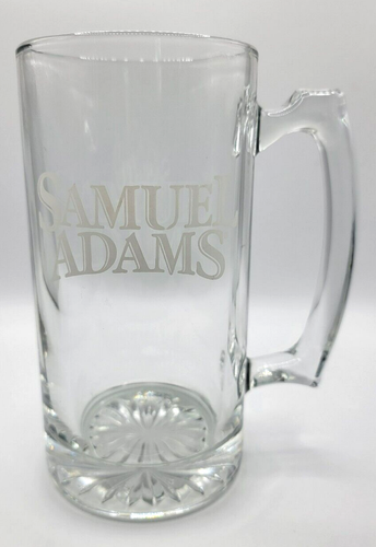 Samuel Adams White Logo Sam 24oz. Glass Beer Mug / Stein With Thumb ...