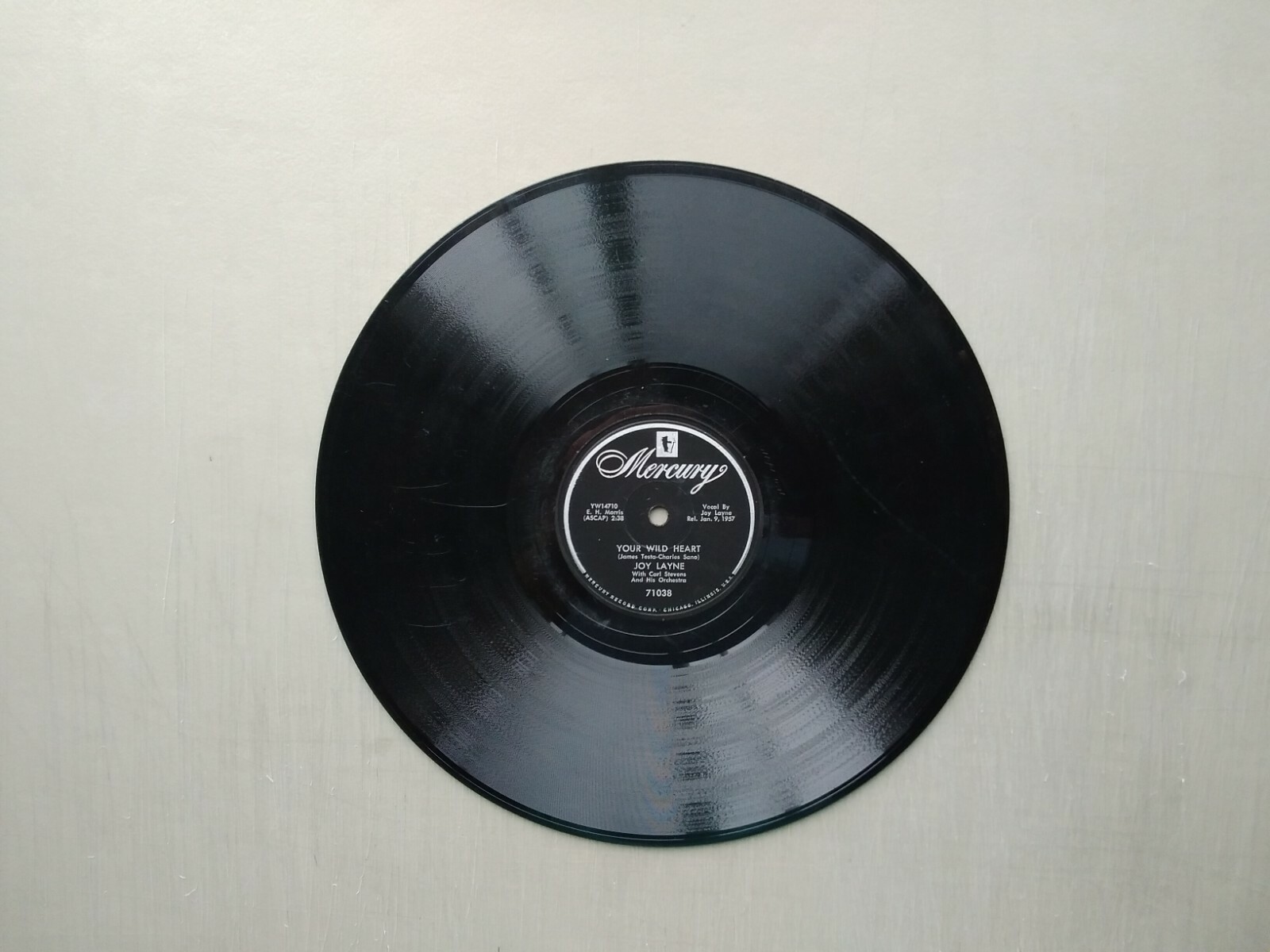 Joy Layne 78rpm Single 10-inch Mercury Records #71038 Your Wild Heart ...