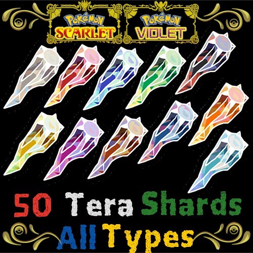 50 Tera Shards Change Your Pokémon Type Changing Types Pokemon Scarlet ...