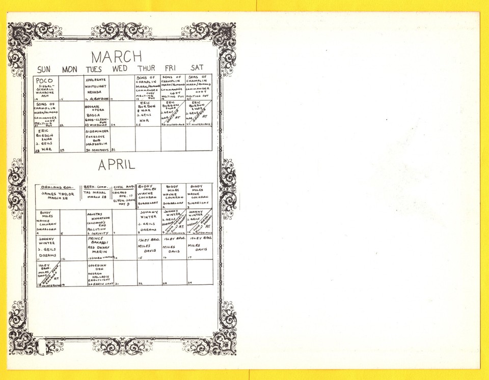 Eric Burdon & War Santana BG 275 BiLL Graham FiLLmore 1971 PoStcard | eBay