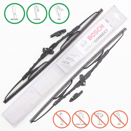 2 Bosch Automotive 40518 Direct Connect Windshield Wiper Blades 18 ...