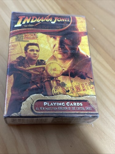 Indiana Jones Playing Cards Kingdom Crystal Skull FACTORY SEALED VTG ...