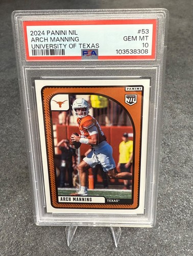 2024 PANINI NIL UNIVERSITY OF TEXAS ARCH MANNING PSA 10 *ROOKIE CARD ...