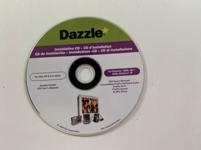 Dazzle Installation CD Disk Windows PC Software | eBay