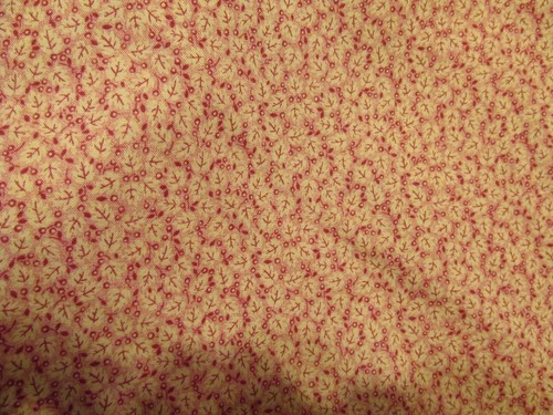 Vintage Cotton Fabric Burgundy Tan Print 42" x 2 yds | eBay