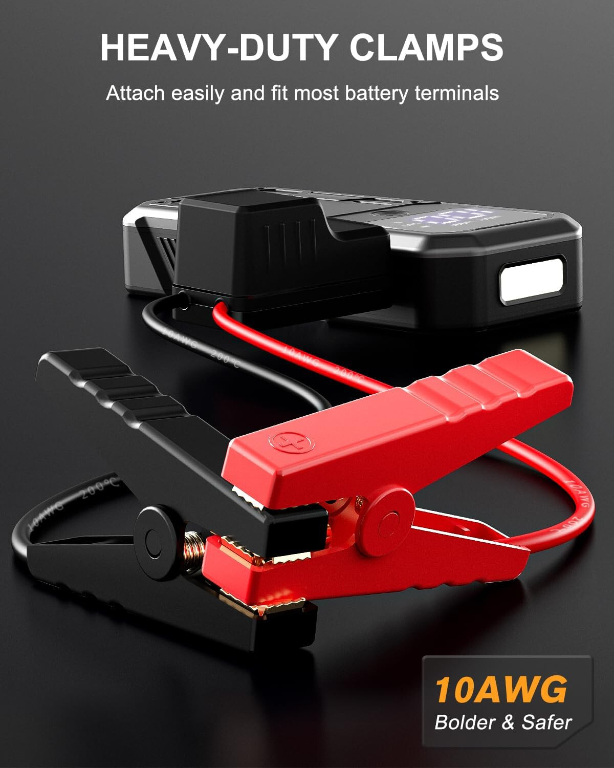 6000A Car-Jump-Starter Booster Jumper Box Power Bank Battery Charger ...