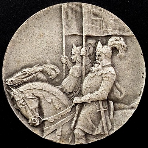 1481-1931 Solothurn 450 Year Celebration medal! Silvered bronze, 45 mm ...