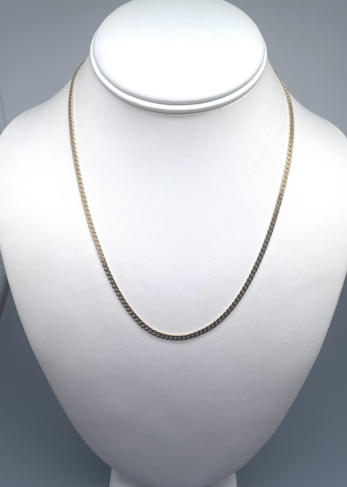 14KGP Korea 18 Inch Gold Tone Snake Chain Necklace - Gem